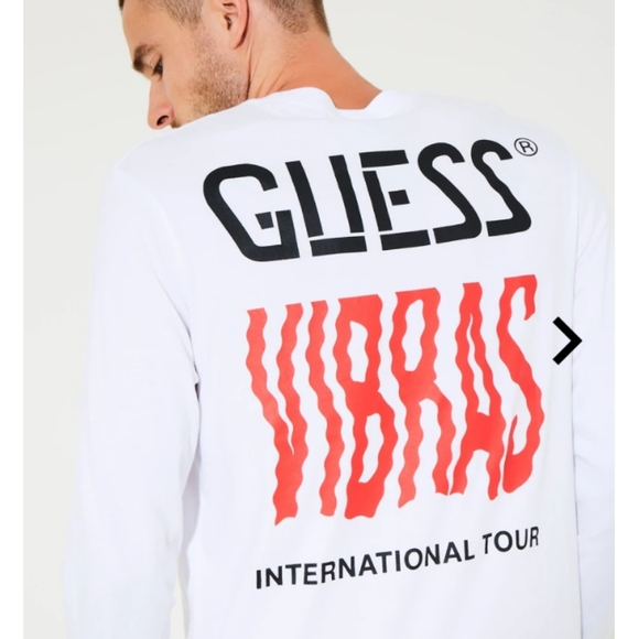 Guess | Shirts | Guss X J Balvin Longsleeve Tour Tee | Poshmark